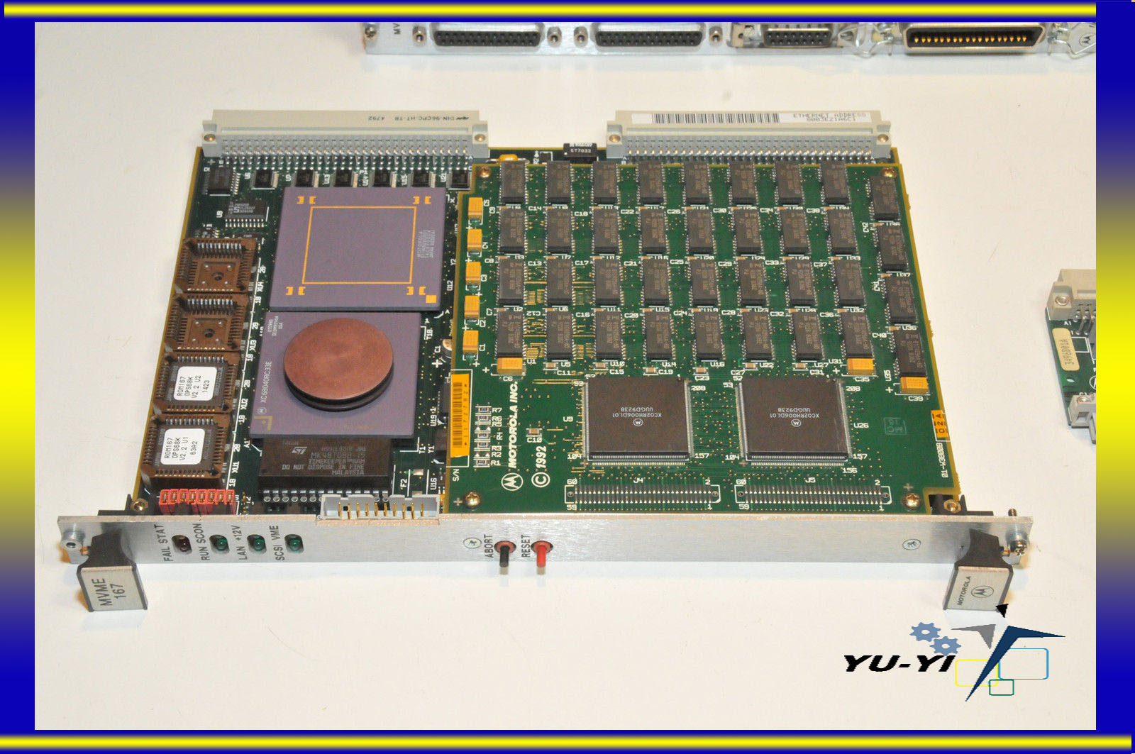 Motorola MVME 167-32A 01-W3826B-32A w 01-W3800B-02A 32mb DRAM - PLC DCS SERVO Control MOTOR ...